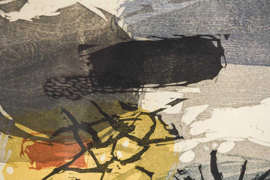 Flow and Grass by Ansei Uchima Woodblock Print