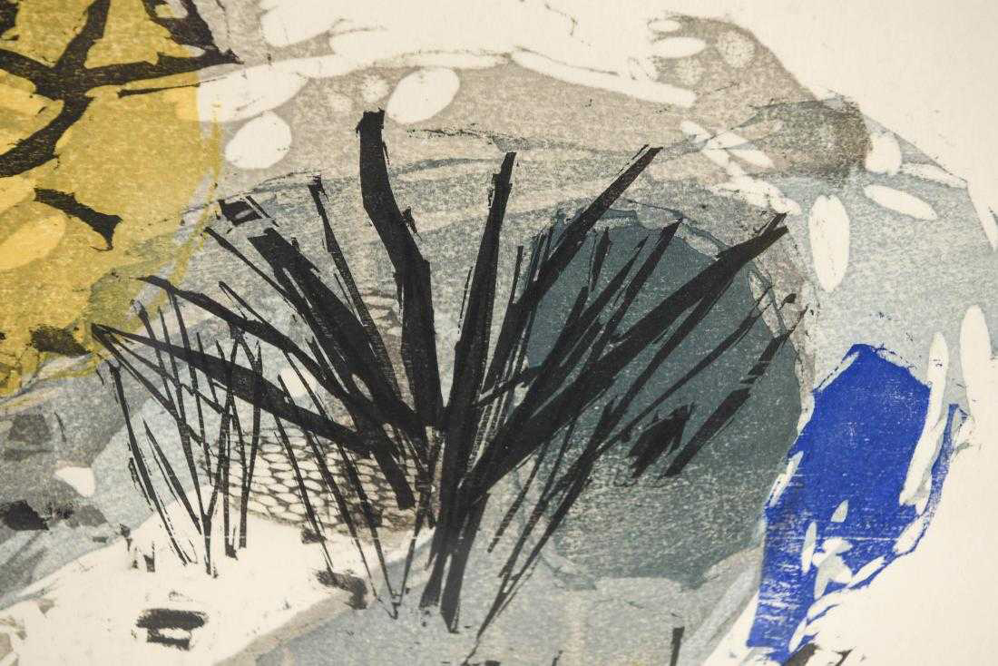 Flow and Grass by Ansei Uchima Woodblock Print