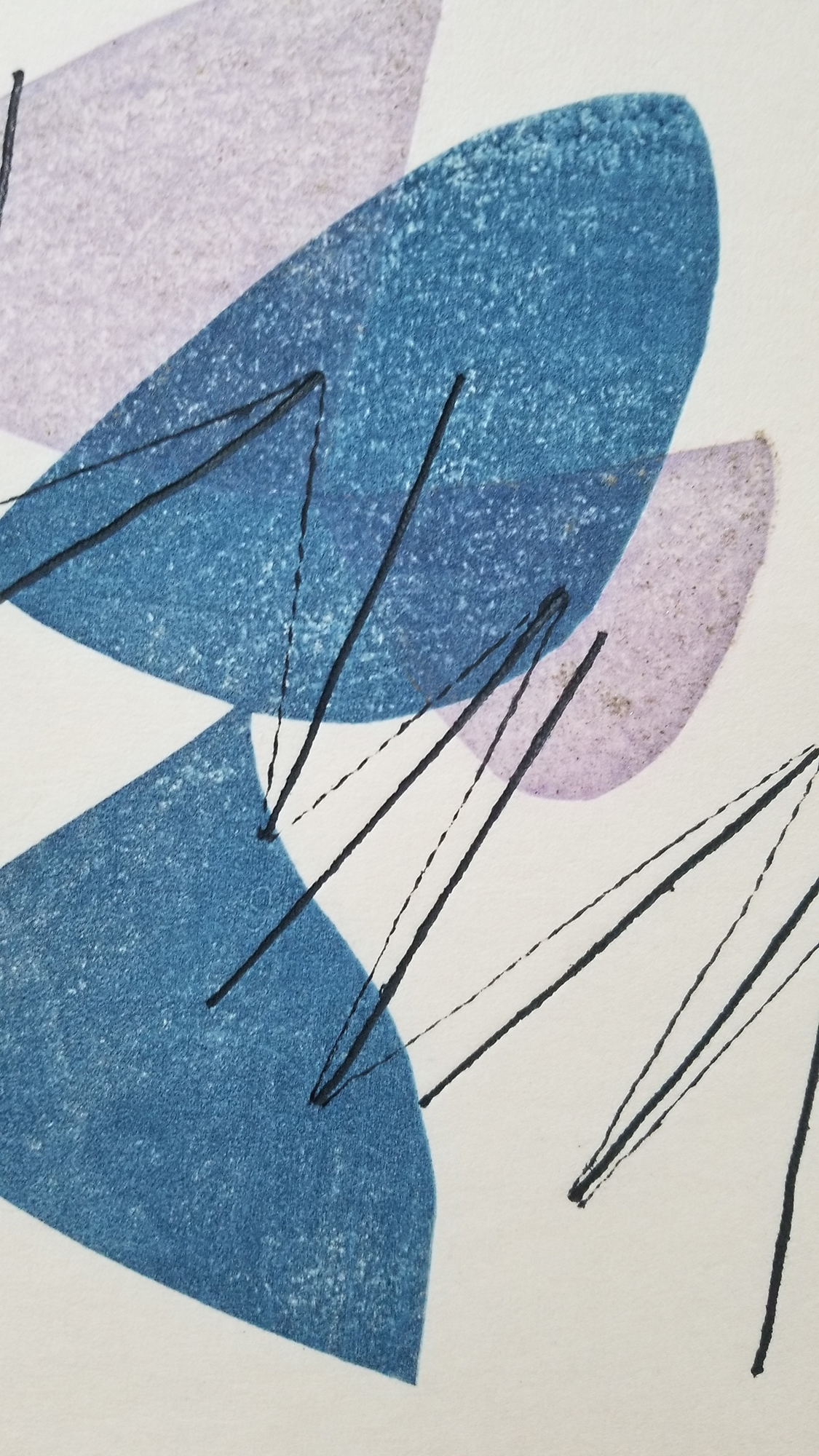 March by Chizuko Yoshida Abstract Sosaku Hanga Japanese Print