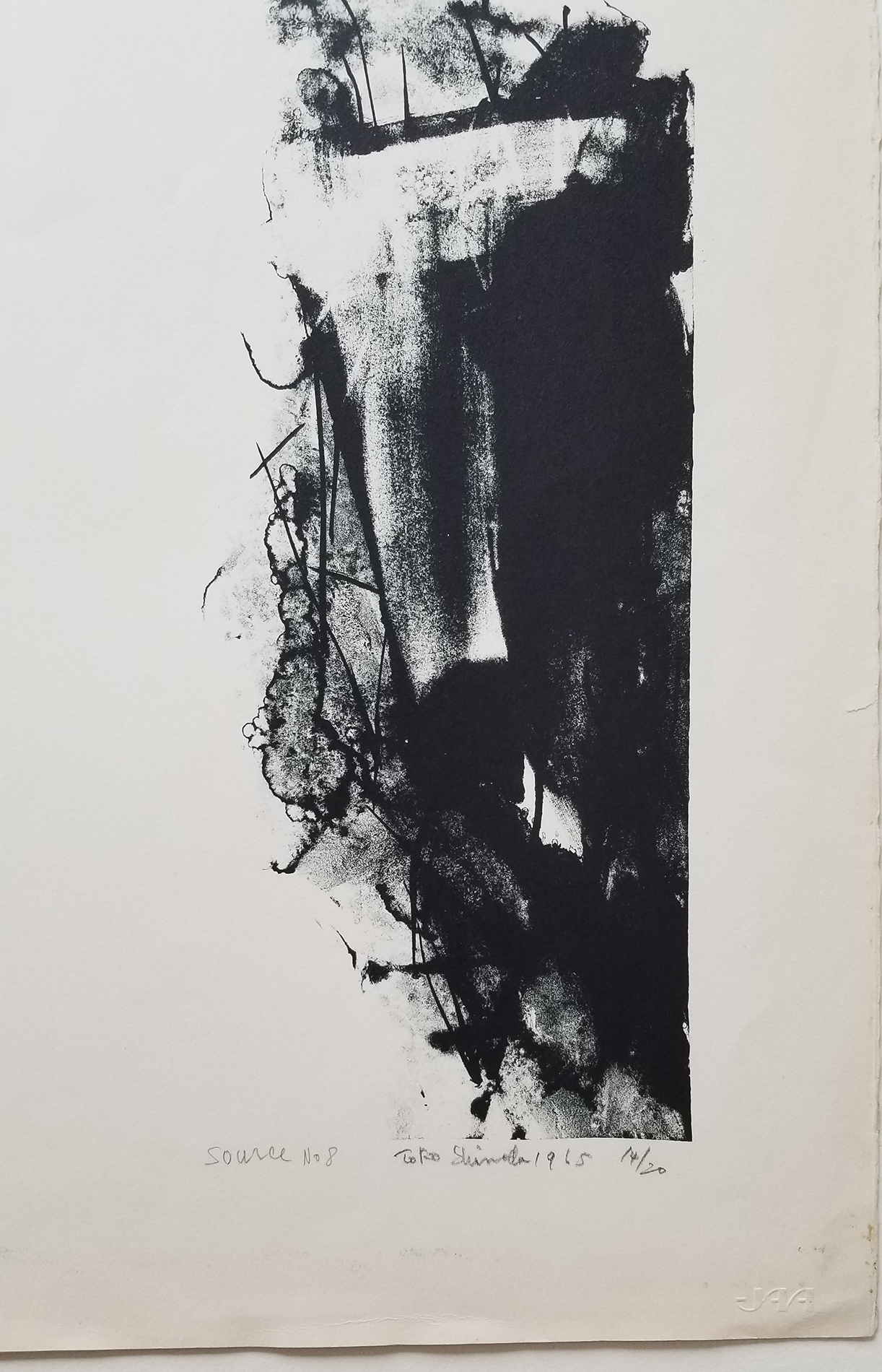 Source 8 by Toko Shinoda Abstract Lithograph Sumi-e Print