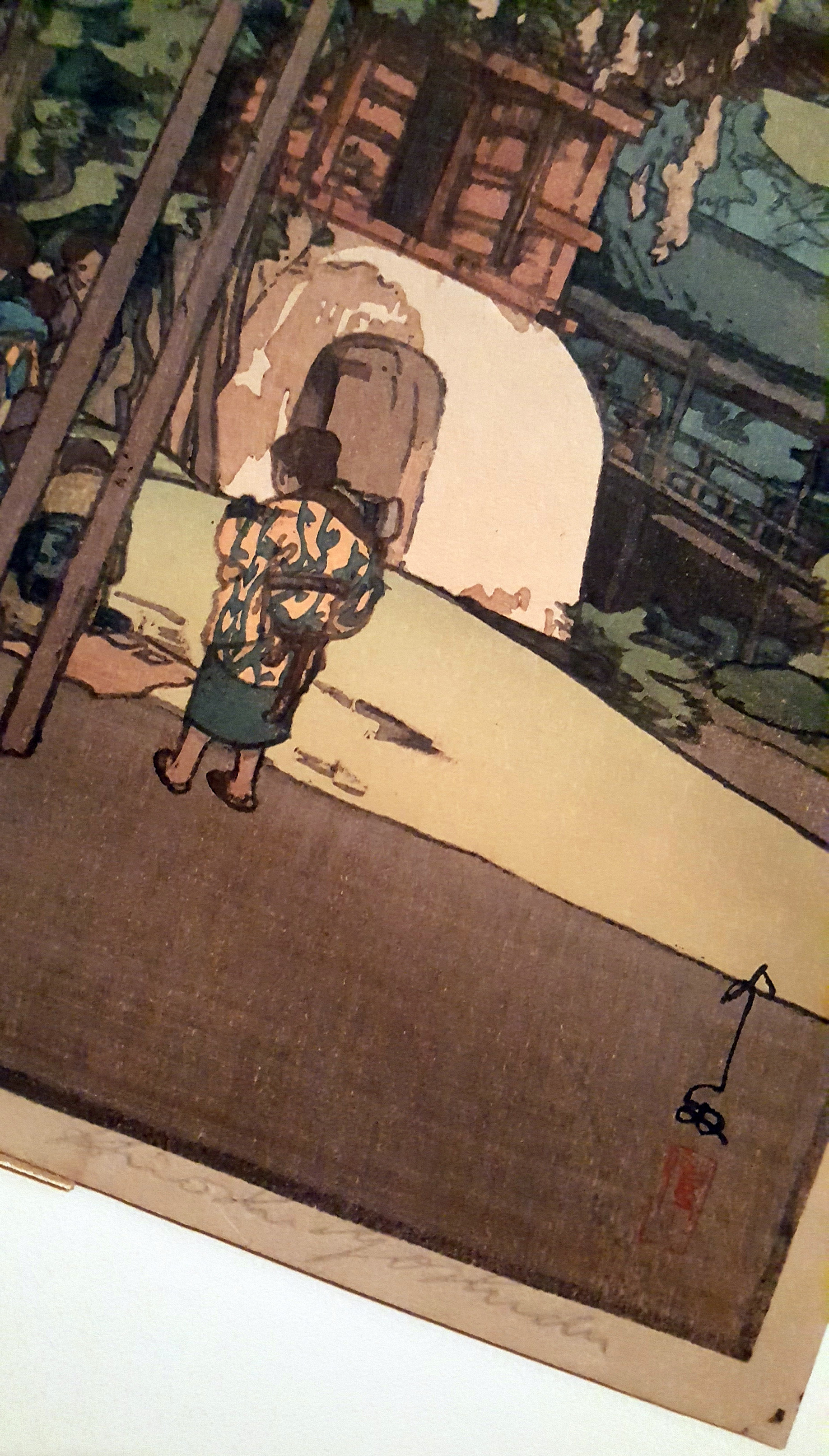 The Cherry Tree in Kawagoe by Hiroshi Yoshida Japanese Woodblock Print