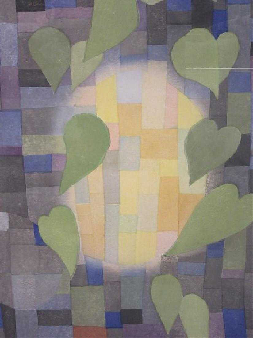 Window Nuance O Leaves by Ansei Uchima Abstract Japanese Woodblock Print